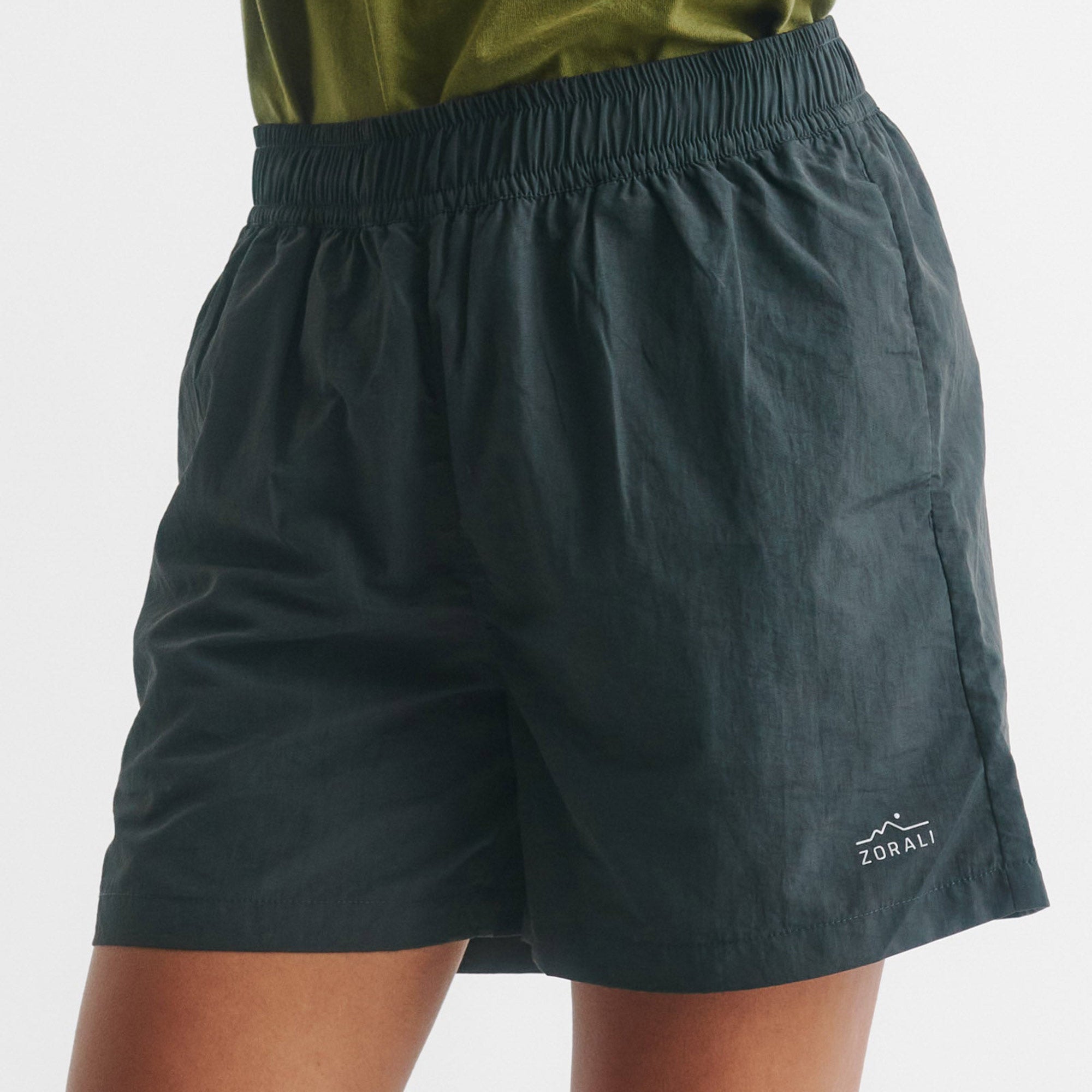 Women's Relaxed Recycled Shorts - Black | Zorali